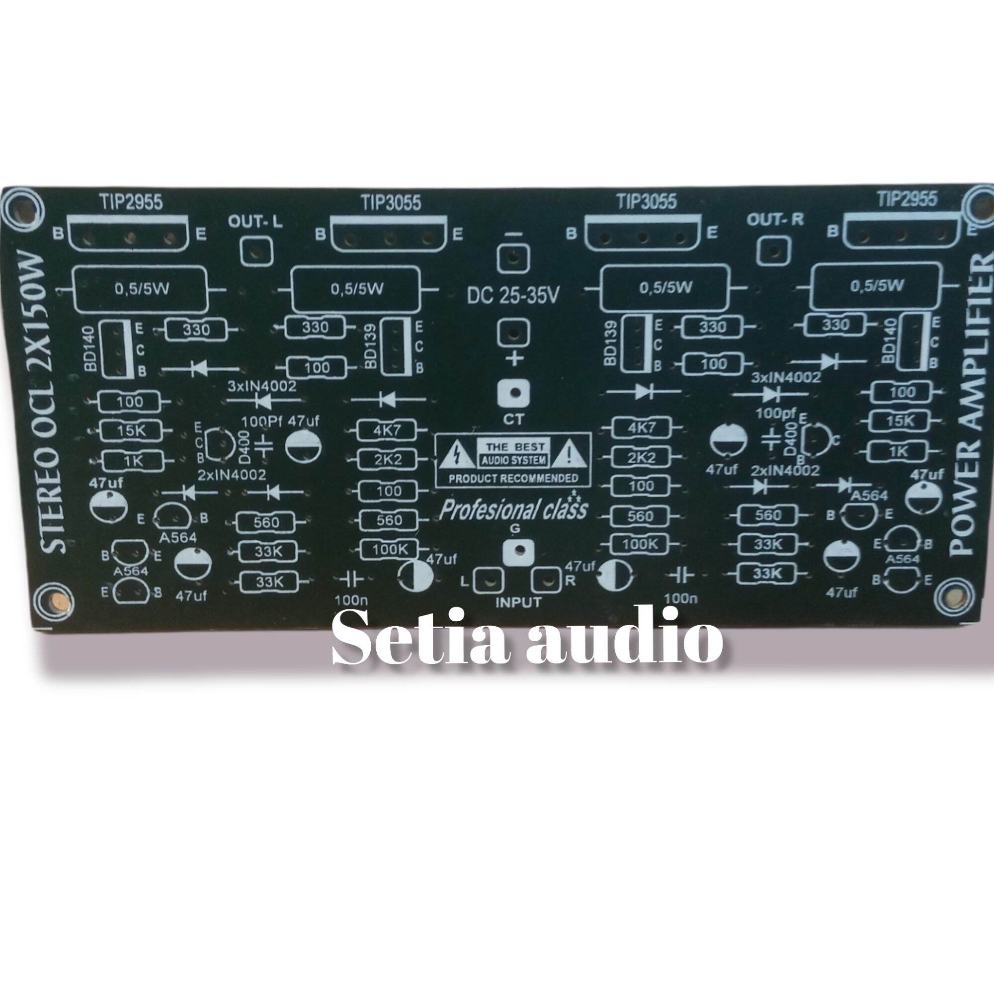 pcb power amplifier ocl 150 wat stereo | Lazada Indonesia