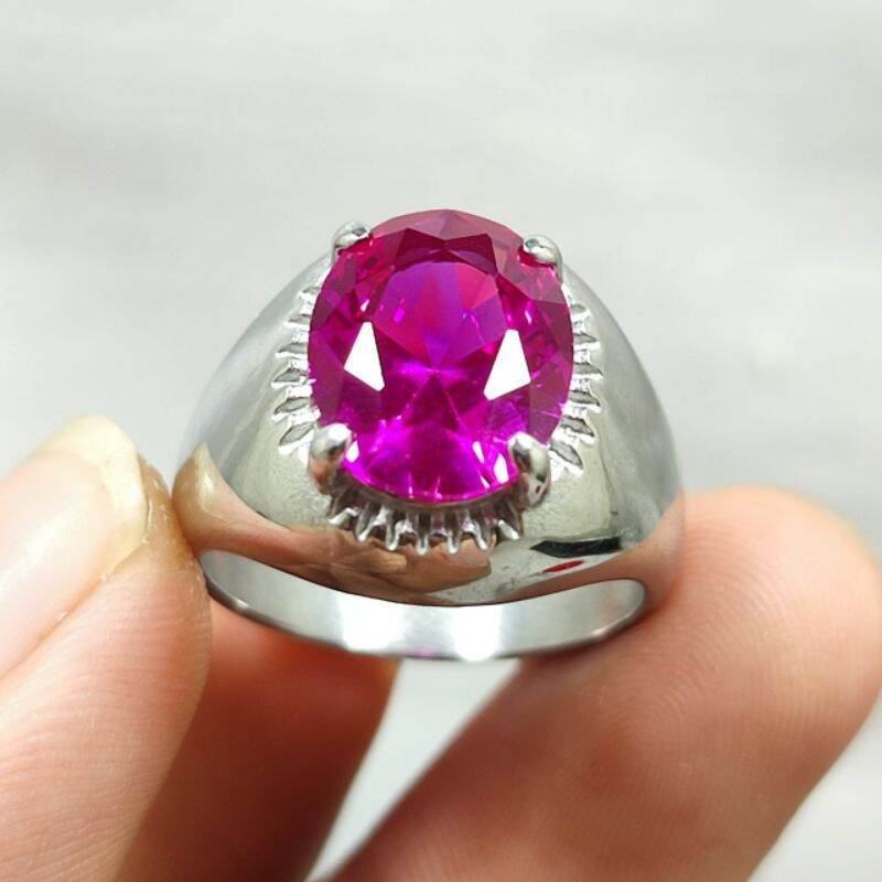 Cincin batu merah siam rose original bangkok kekerasan 9 mons | Lazada ...