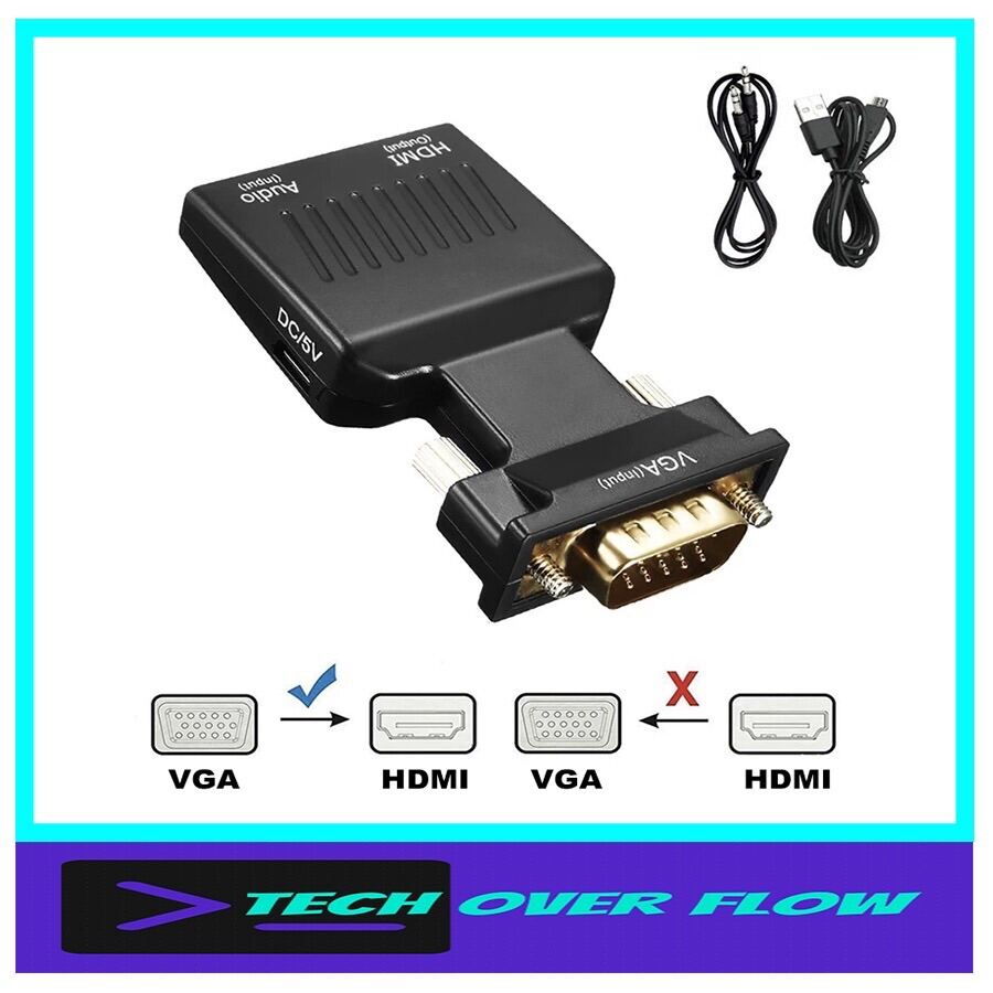 Converter VGA To HDMI - Converter VGA Input To HDMI Output + Audio ...