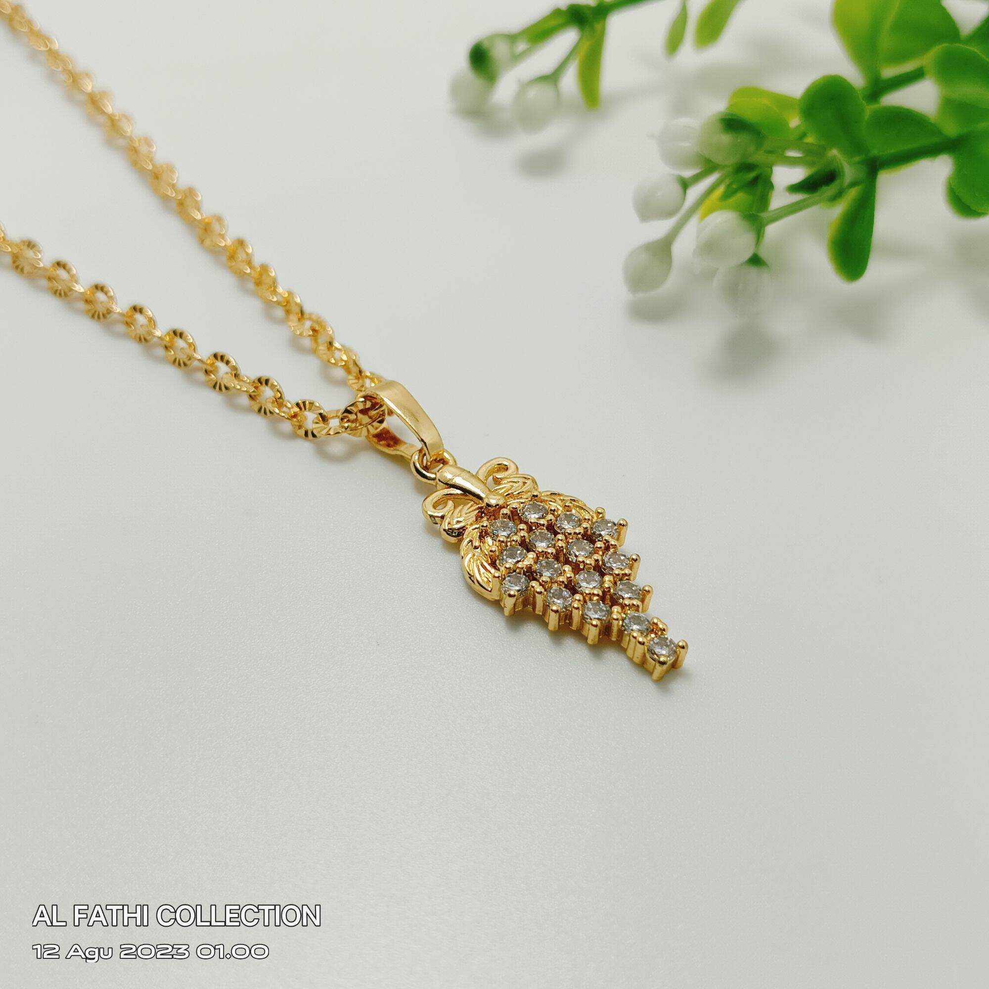 KALUNG TITANIUM RANTAI NORI LIONTIN MOTIF NANAS MODEL TERBARU ANTI ...