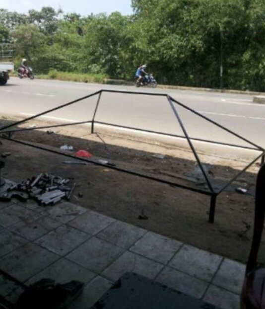 kerangka tenda bongkar pasang ukuran 2x3 (rangka saja) | Lazada Indonesia