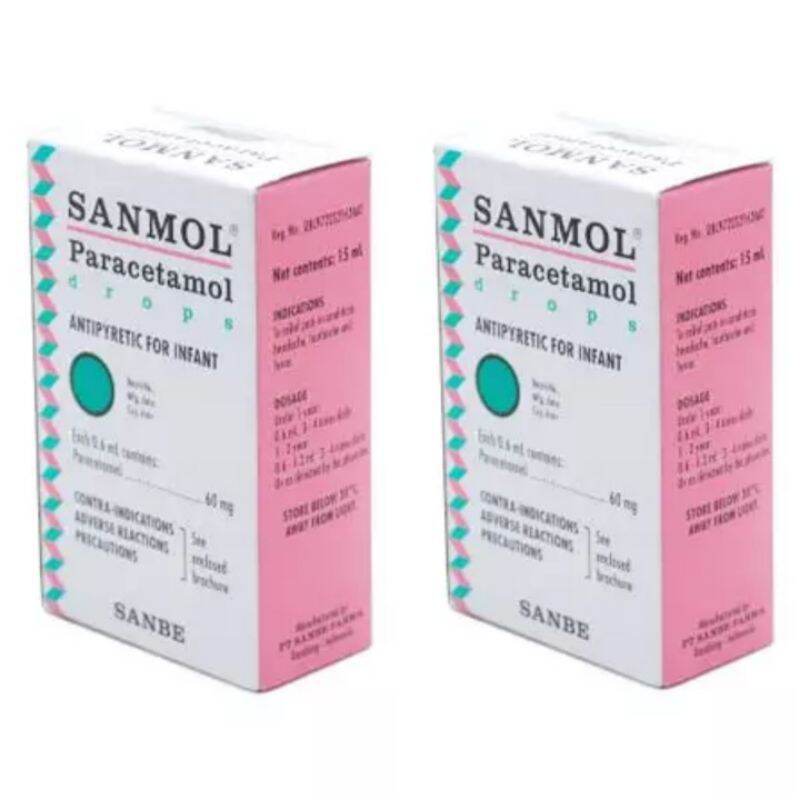 Sanmol Paracetamol Drops Pereda Demam Untuk Bayi 15 ml | Lazada Indonesia