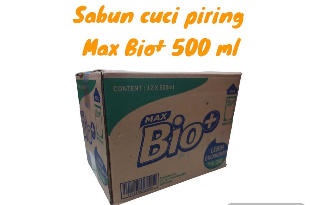 PROMO. !!! SABUN CUCI PIRING MAX BIO+ 500 ML ( 1 DUS ISI 12 PCS ...