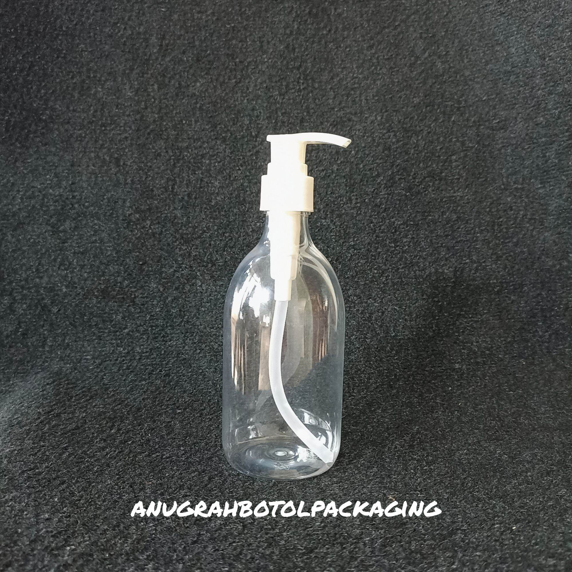 Botol Pump 300 ml Plastik Natural Pump lotion Varian / Botol Sabun Cair Refil kosong Model ...