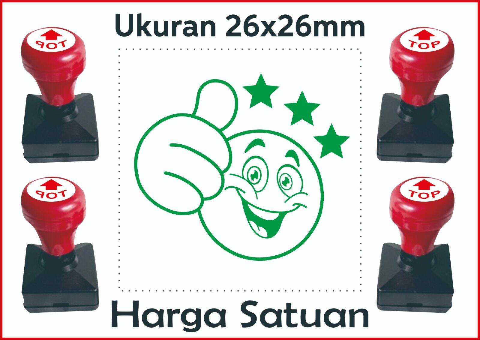 Stempel Emoticon untuk anak TK PAUD, stempel flash otomatis, stempel ...