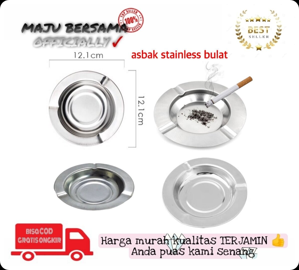 MB - Asbak stainless / asbak rokok stainless asbak murah asbak bulat 12 ...