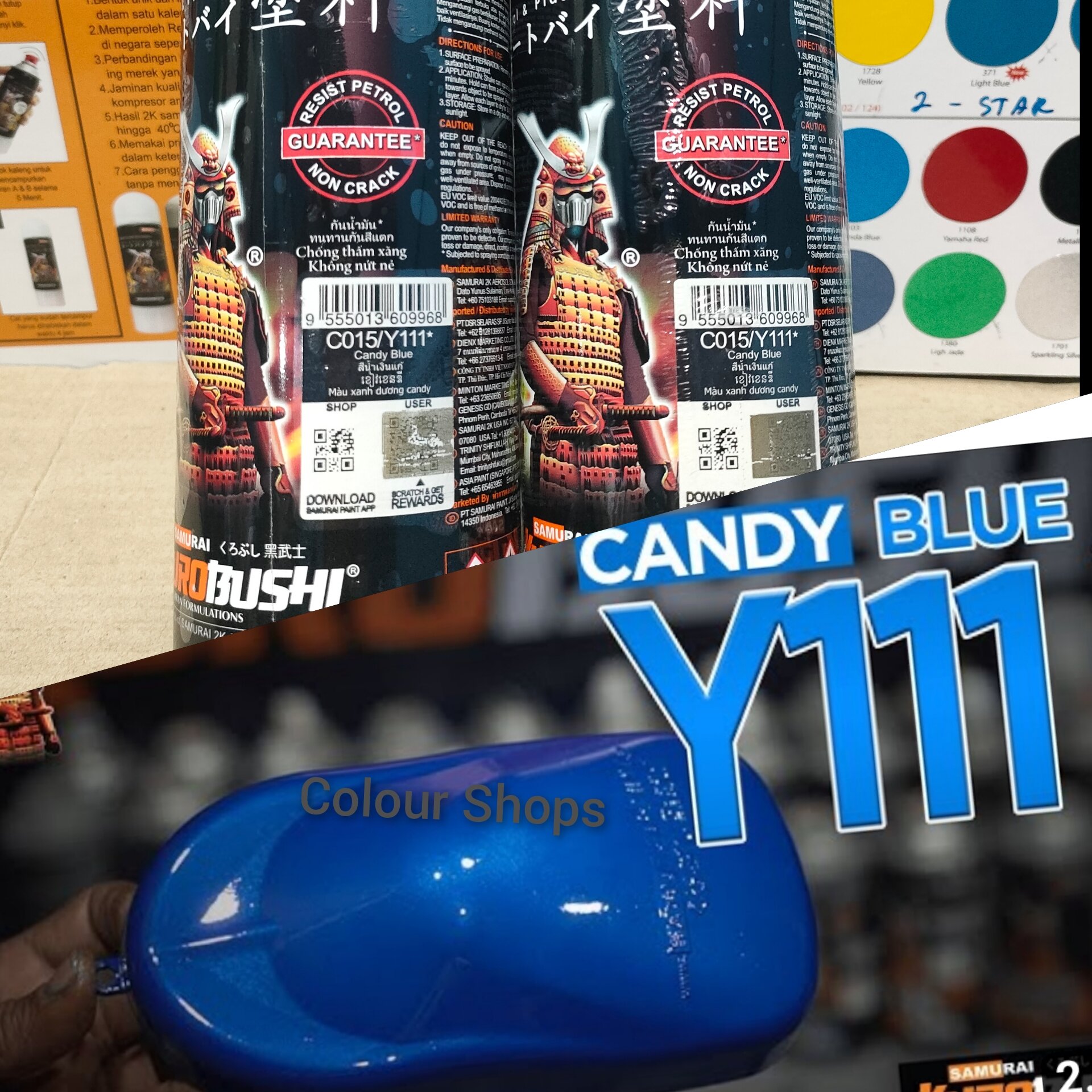 Pilok Pilox Cat Samurai Paint Candy Blue Biru Y111 111 400ml Cat Semprot SamuraiPaint Kurobushi ...