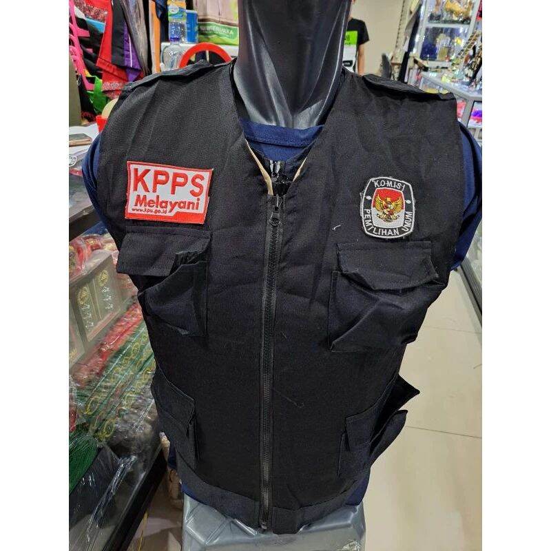 Rompi KPPS Cream dan hitam Pemilu 2024 | Lazada Indonesia
