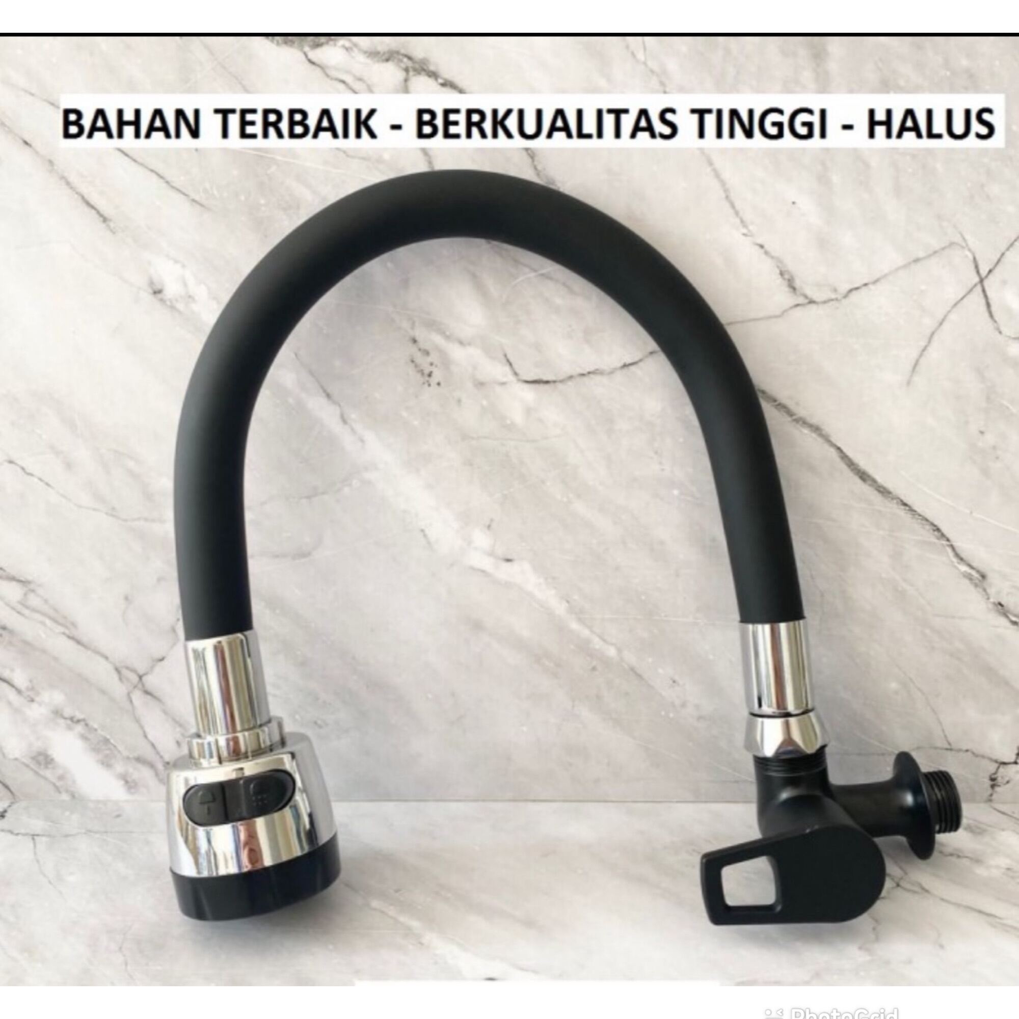 Kran fleksibel sus 304 hitam keran dapur Kran kran westafel cuci piring ...