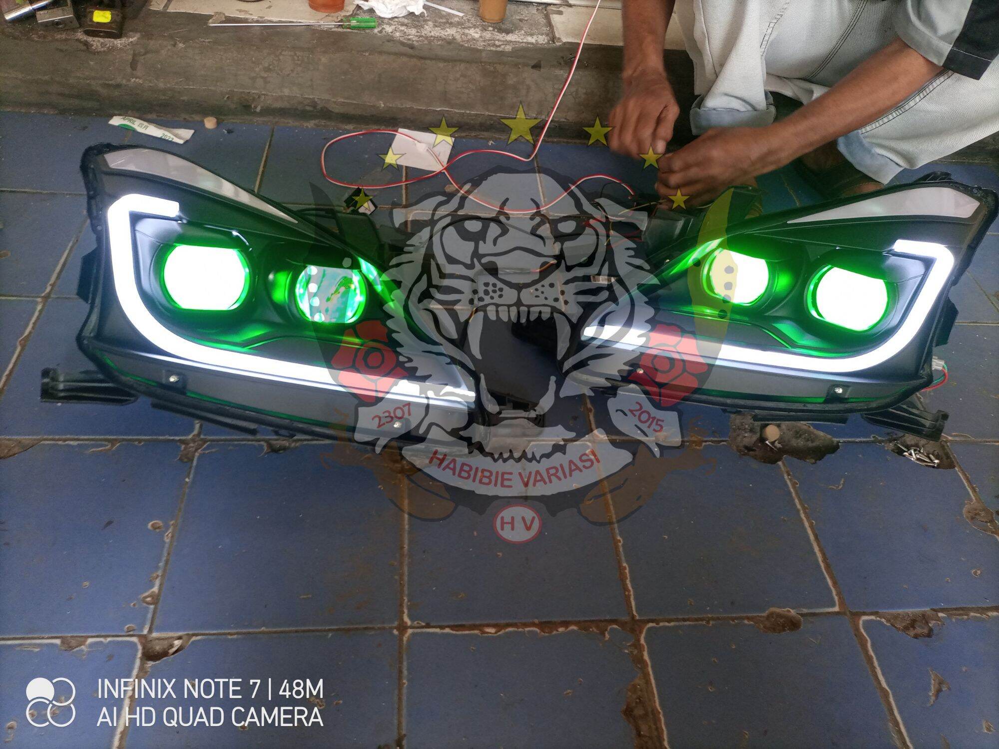 Headlamp Avanza Xenia 2012-2014 Veloz Doubel Projector Led Ring Led Rgb ...