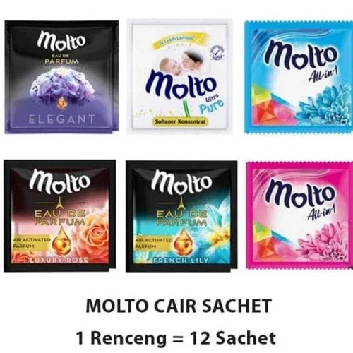 MOLTO Renteng 12sachet x 9ml / Molto Pewangi Renceng | Lazada Indonesia