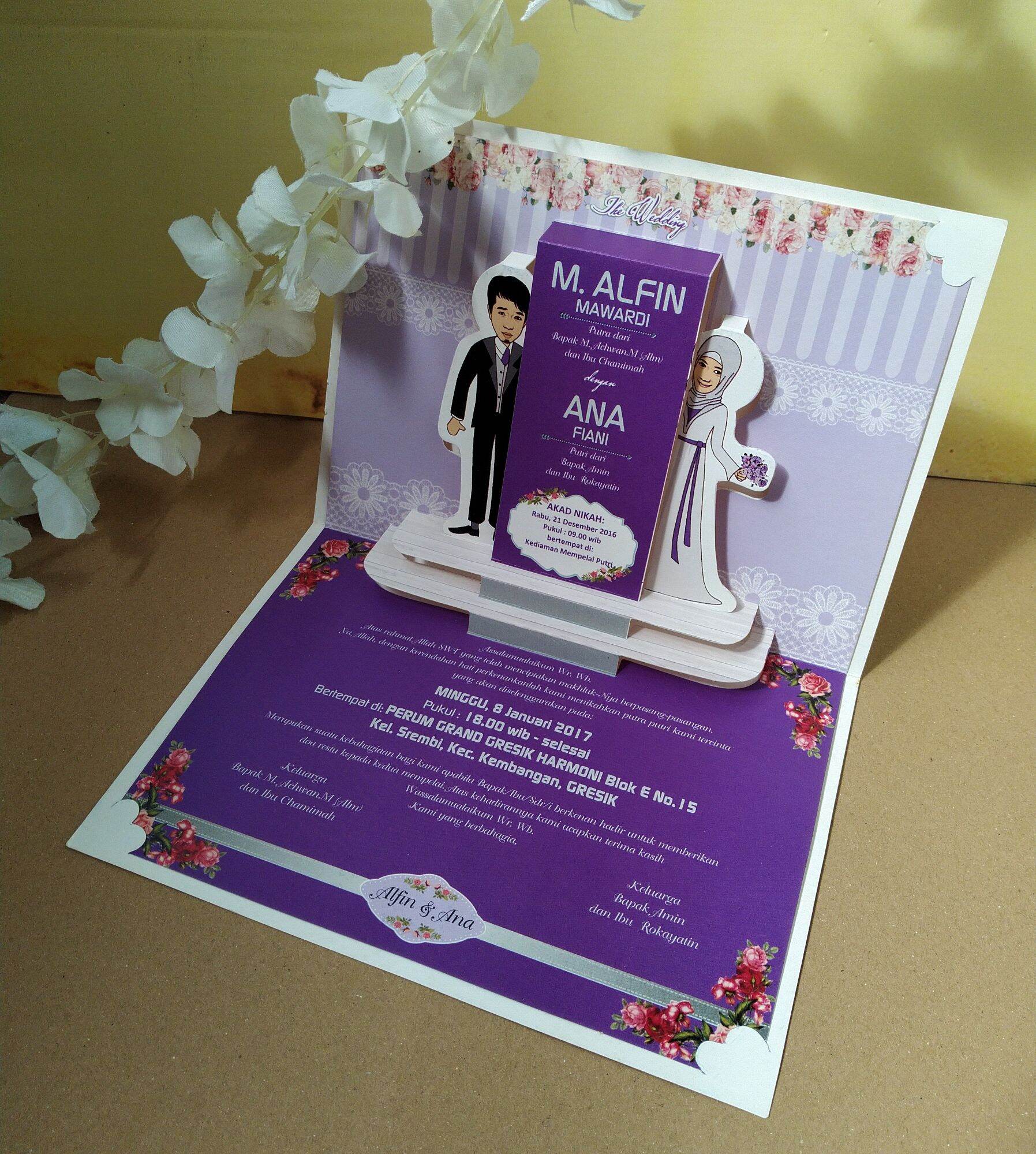 Undangan nikah 3d pop up custom desain | Lazada Indonesia