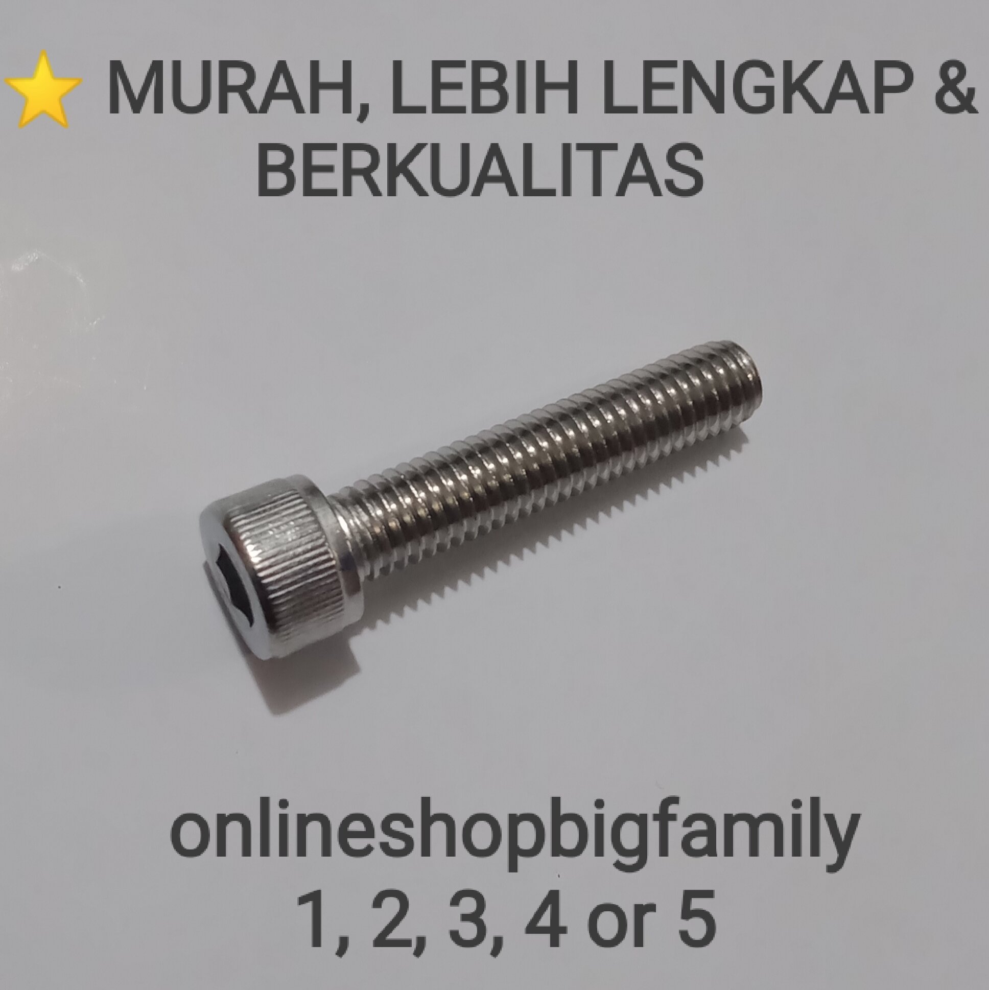 BAUT L STAINLESS M8x40 (DRAT 12, PANJANG 4 CM) | Lazada Indonesia