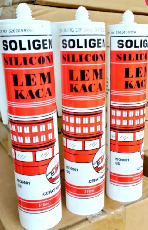 0PROMO!! Lem Kaca / Sealant Silicon Soligen Botol 300ml | Silen ...