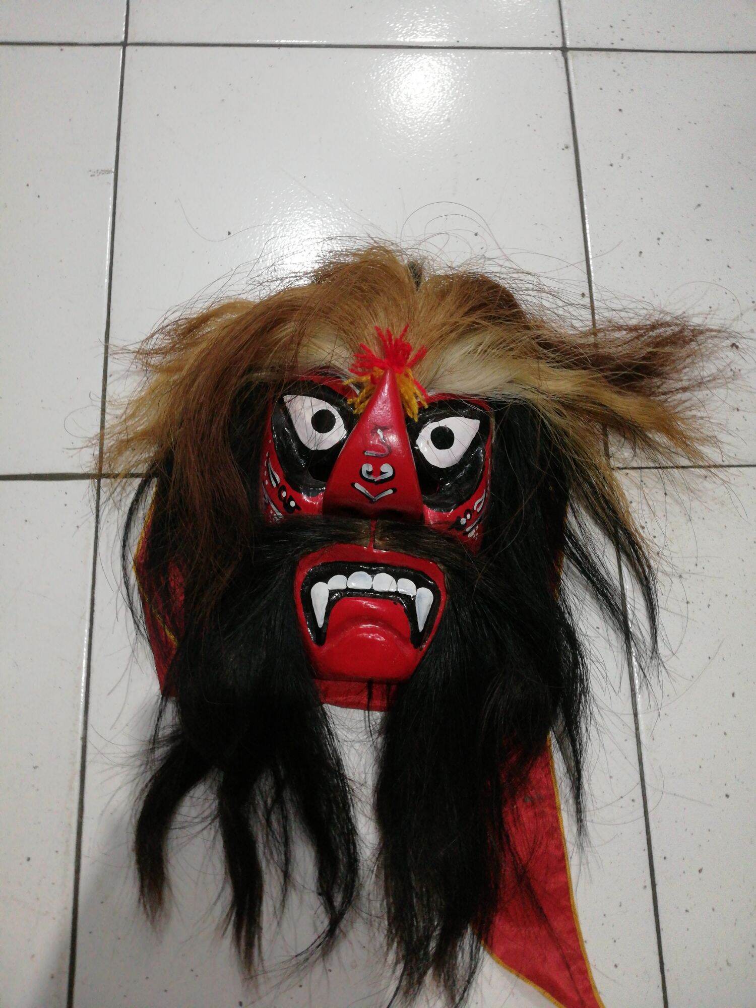 topeng bujang ganong ponorogo rambut sapi murah | Lazada Indonesia