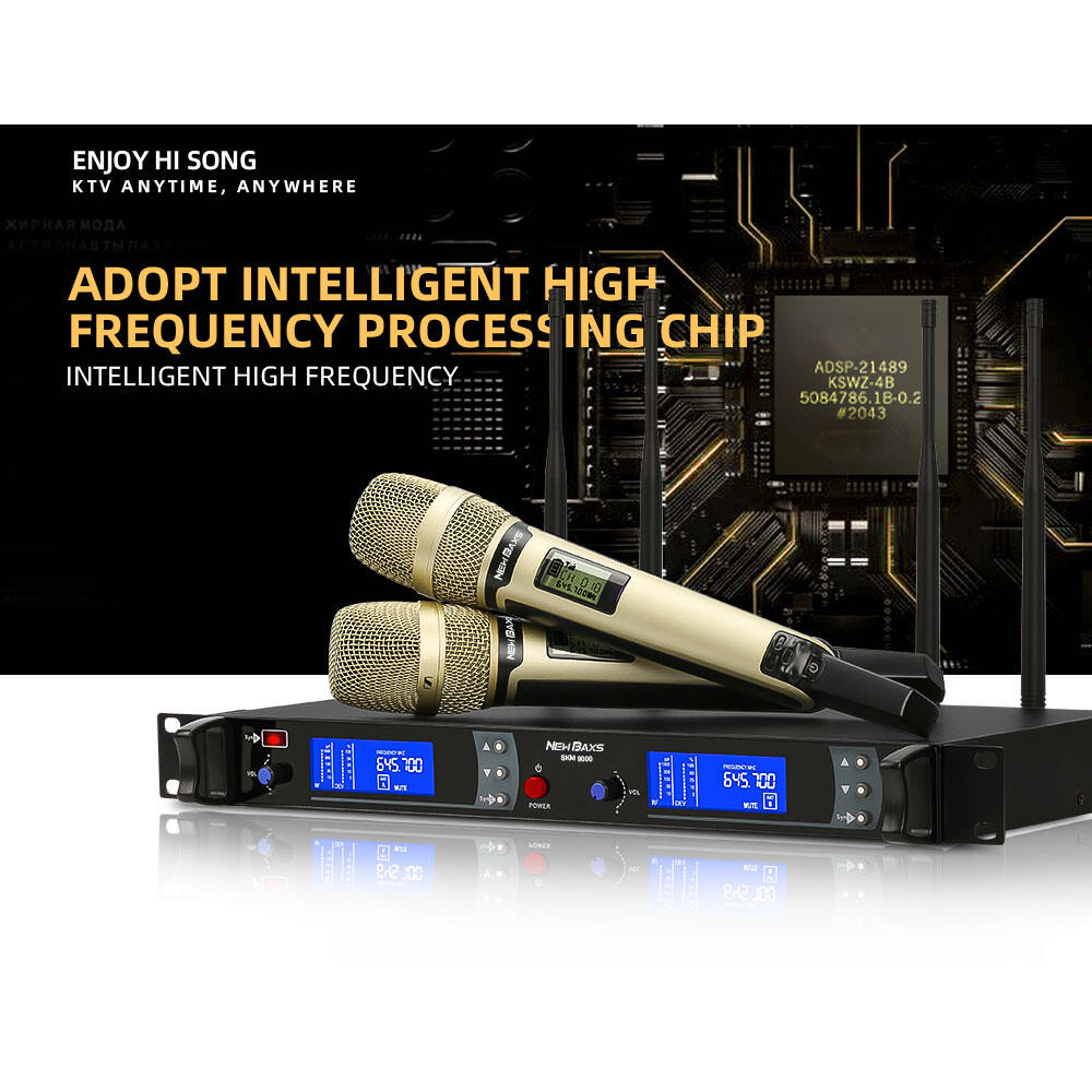 COD NEW BAXS SKM9000 1 para sa 2 Wireless Microphone 2 Handheld Microphone True Diversity UHF ...
