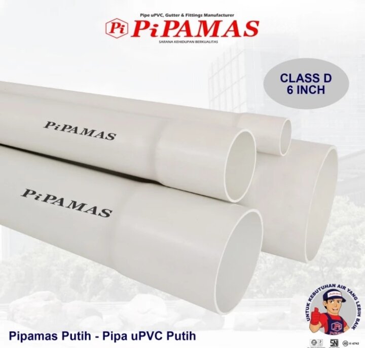 Pipa PVC paralon 6 inch per meter meteran ecer eceran 100 cm | Lazada ...