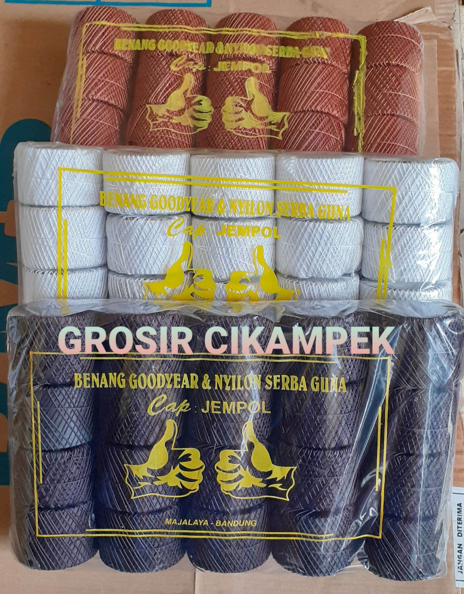 Benang sol sepatu coklat isi 20 roll,benang nilon | Lazada Indonesia