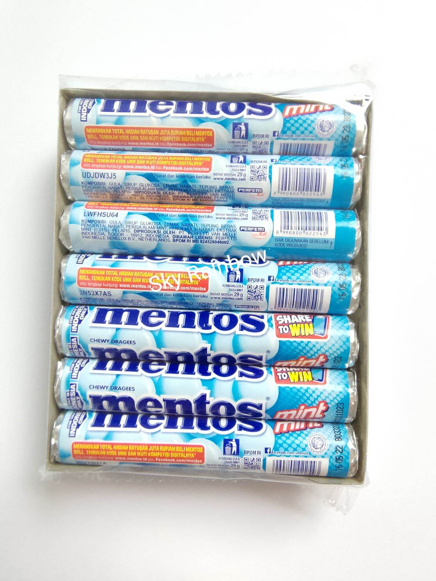 Mentos Roll ( 1 Box isi 14 Roll ) | Lazada Indonesia