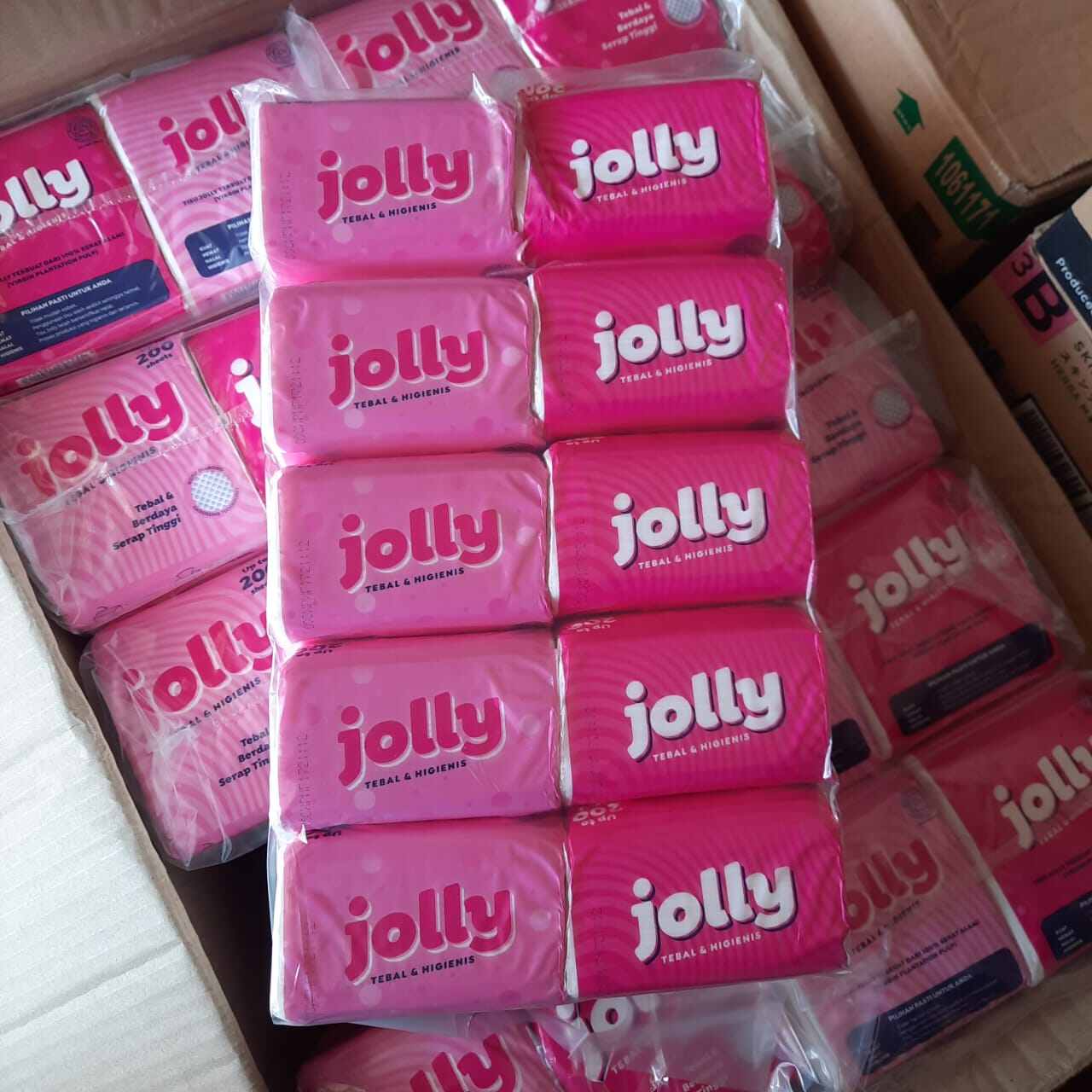 PAKET 10 PACK Tissue Jolly Pop Up (Up to 200 Sheet) / Tisu Meja Makan ...