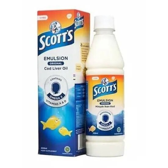 SCOTT'S EMULSION RASA ORIGINAL 400ML VITA COD LIVER OIL MINYAK IKAN KOD ...