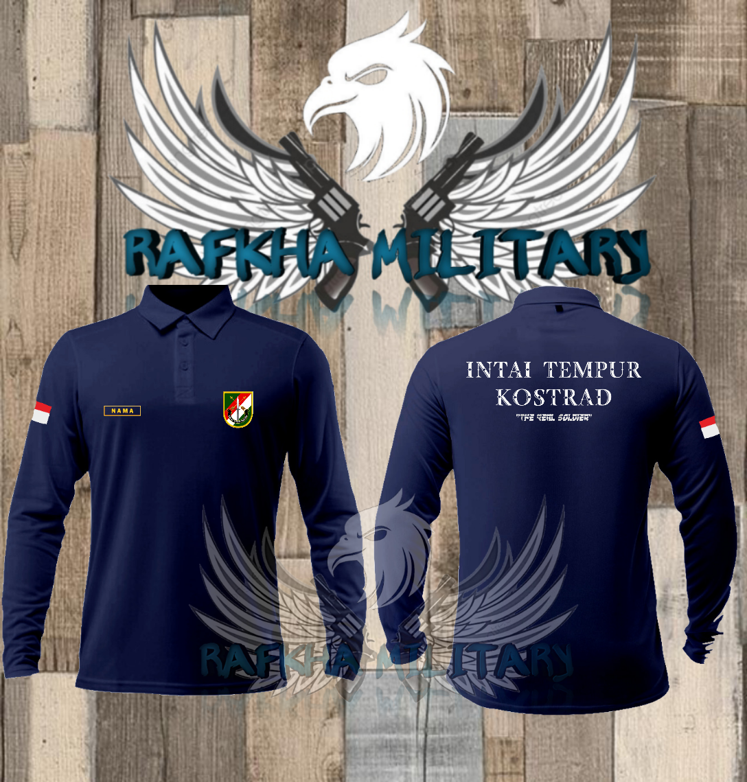 kaos polo kostrad/ kaos wangki kostrad/ kaos polo intai tempur kostrad ...