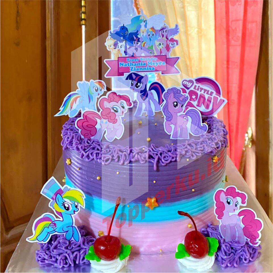Hiasan Kue Ultah Karakter Kuda Pony Murahhh/Topper Cake Murah Kuda Pony ...