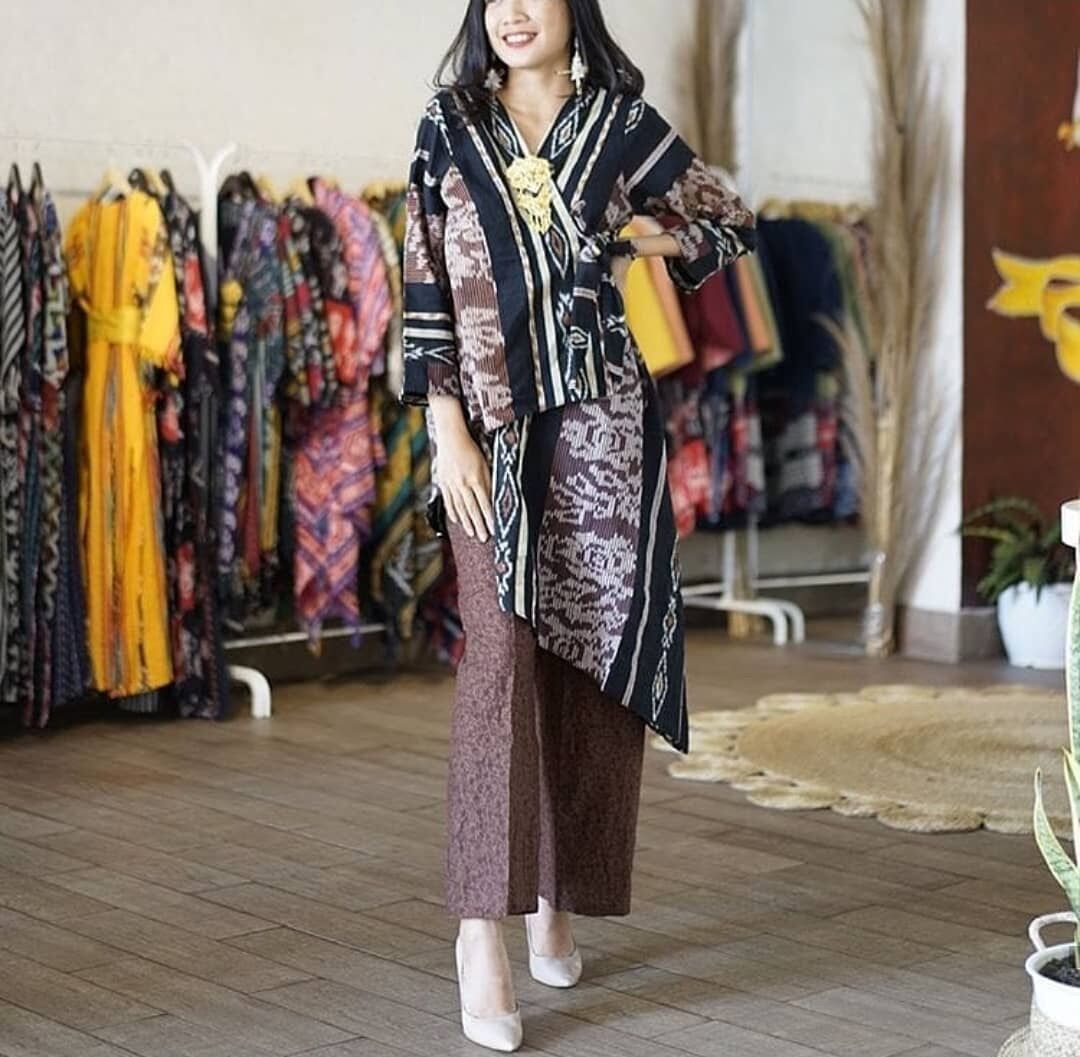 Baju tenun blus osaka series tenun etnik spesial 5 motif | Lazada Indonesia