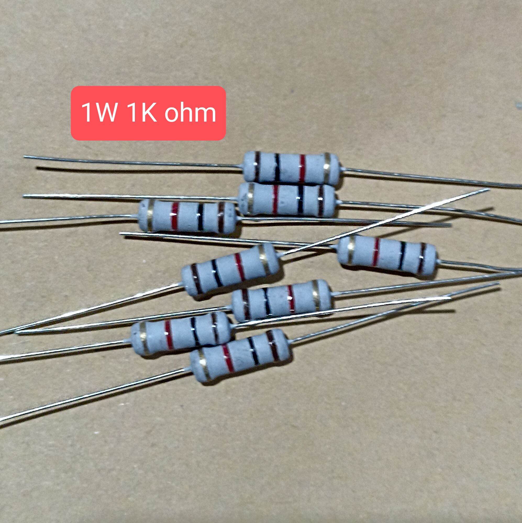 10pca resistor 1K OHM 1 WATT 1W 1K OHM 1WATT 1000OHM | Lazada Indonesia