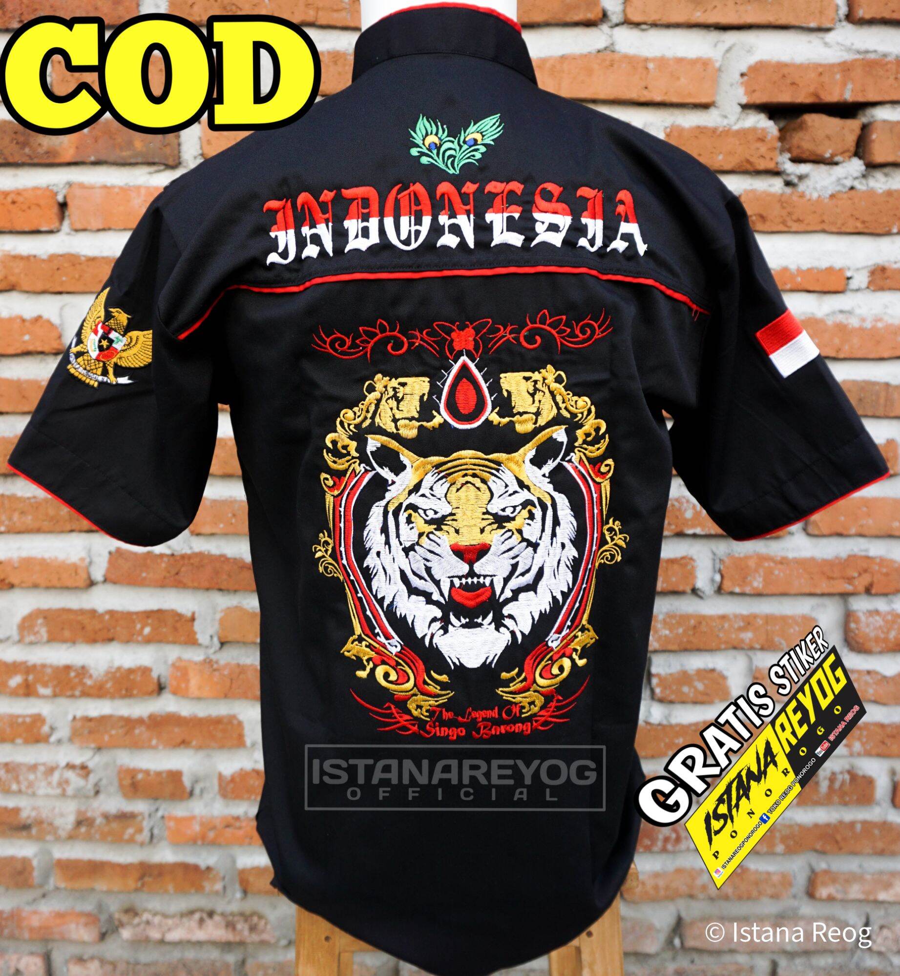 HEM REOG BORDIR / BAJU REOG BORDIR MACAN / PENADON BORDIR MACAN / REOG ...