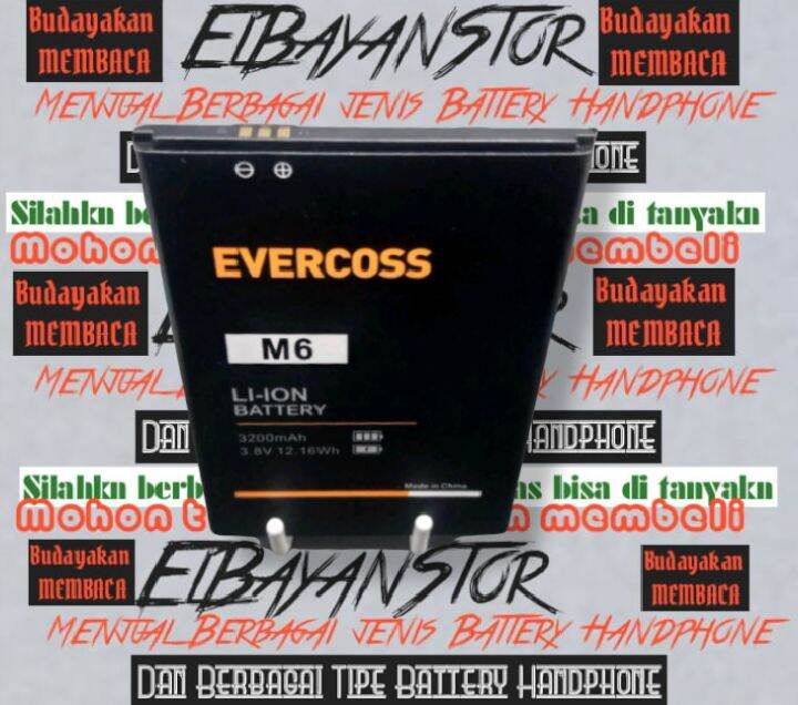 Batrai Evercross M6 2020 Batre Cross Ever Cros M6 Baterai M 6 Original | Lazada Indonesia