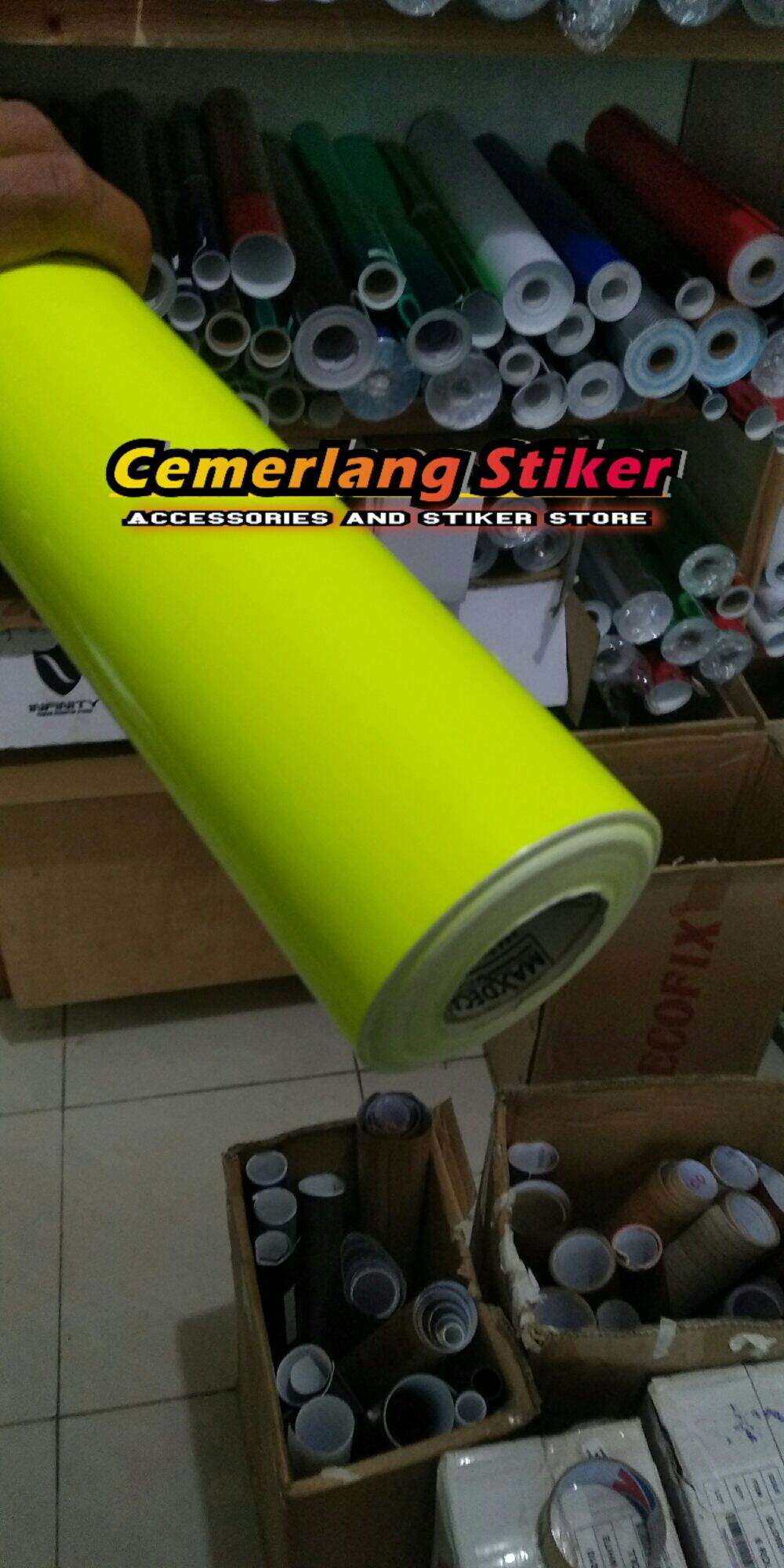 STIKER SKOLET MOTOR WARNA STABILO / STIKER MOTOR STABILO / SCOTLITE ...