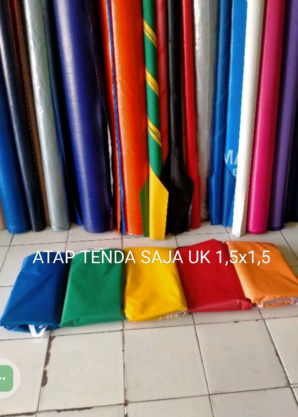 ATAP / KAIN TENDA CAFE SAJA TANPA RANGKA UK UK 1,5x1,5 SISTEM BONGKAR ...