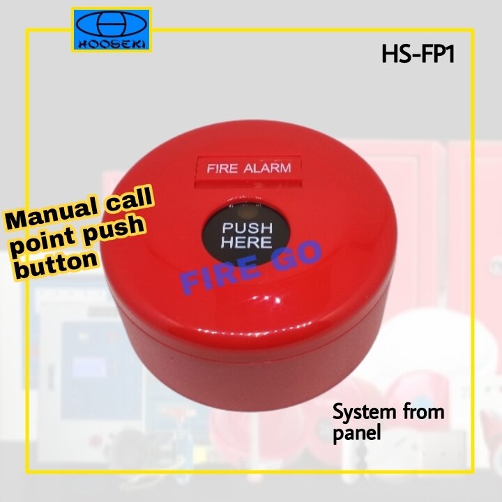 Manual call point push button with base HOSEKI fire alarm tombol tekan ...