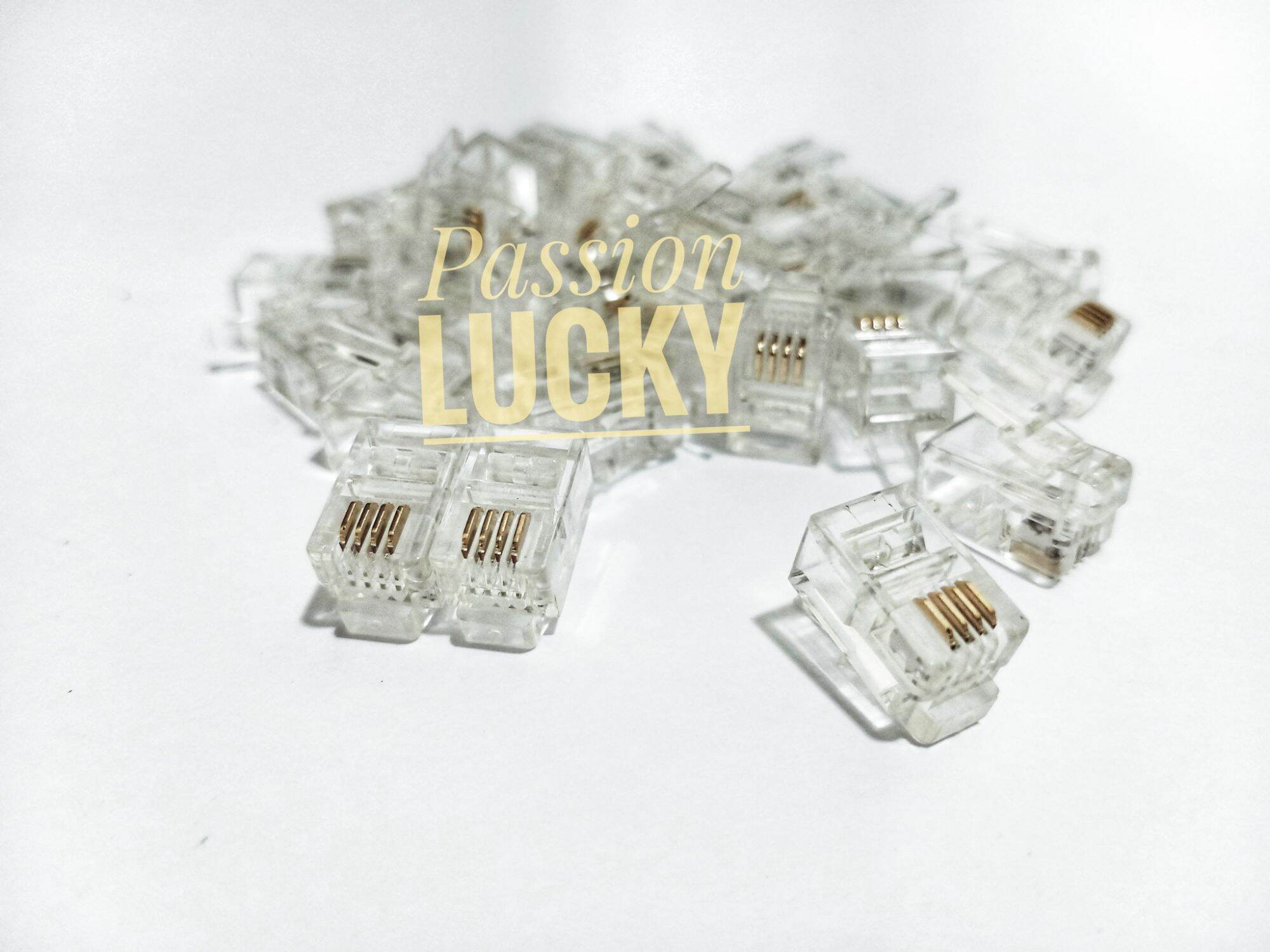 KONEKTOR RJ11 ISI 5PC /JACK TELEPHONE 4PIN 2PIN /CONNECTOR RJ11 ...