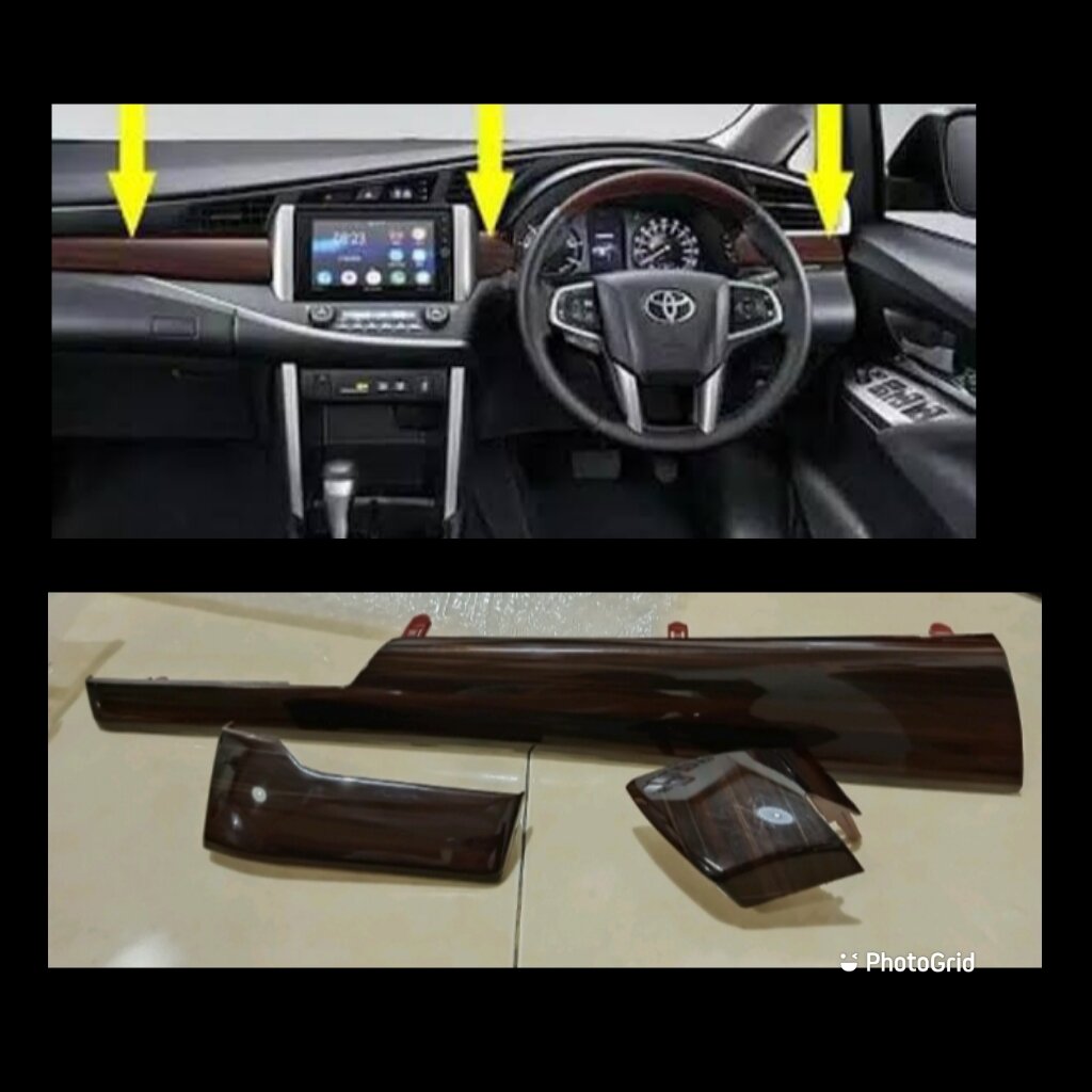 panel Wood kayu bagian depan dasboard Innova reborn original 2016 2017 ...
