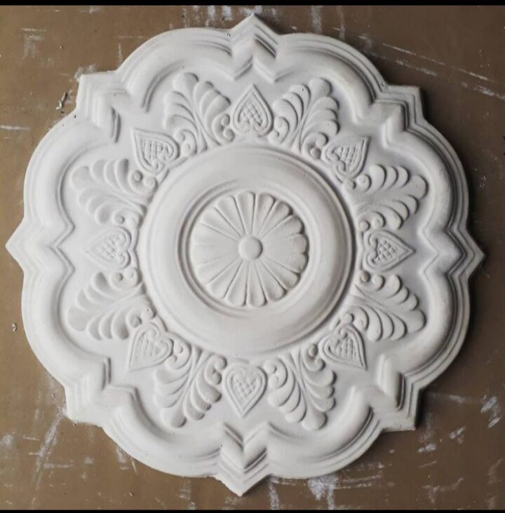 ornamen lampu plafon gypsum motif bunga waru 50x50 | Lazada Indonesia