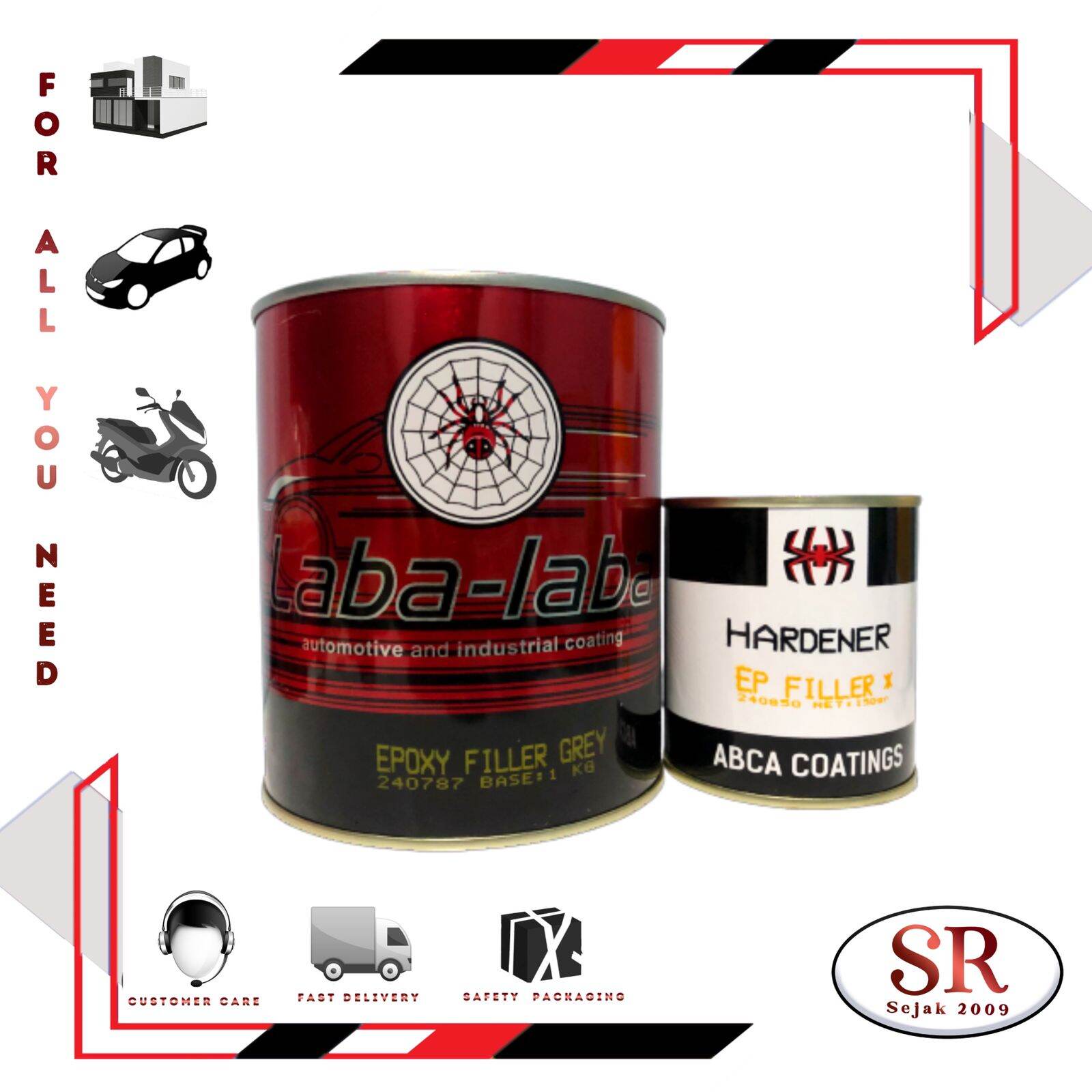 Epoxy primer laba laba 1kg set + hardener | Lazada Indonesia