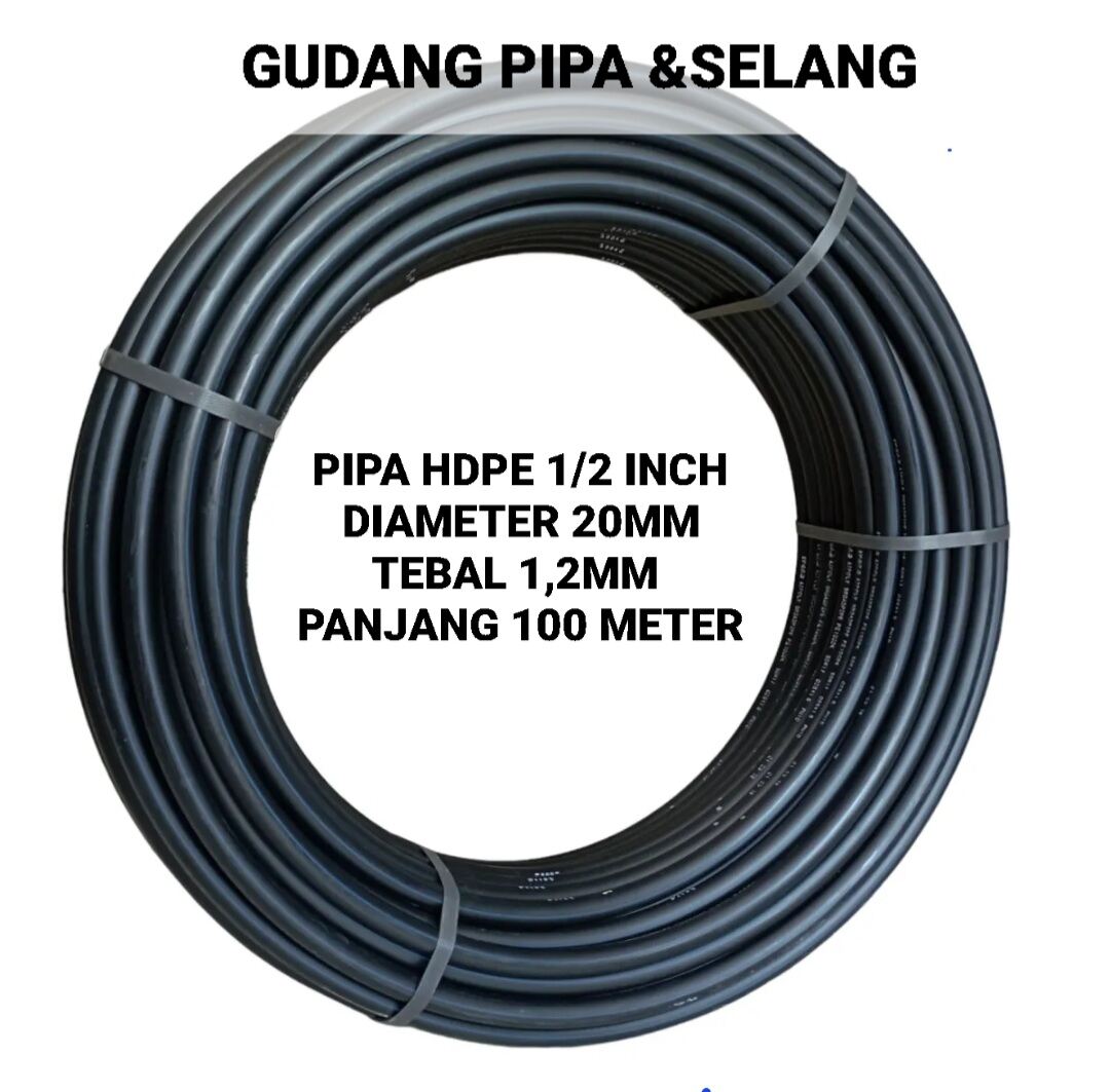 PIPA HITAM 1/2 INCH / PIPA HDPE 1/2 INCH PN10 INOAC / PIPA PDAM 1/2 INCH / PIPA PAM 1/2 INCH ...
