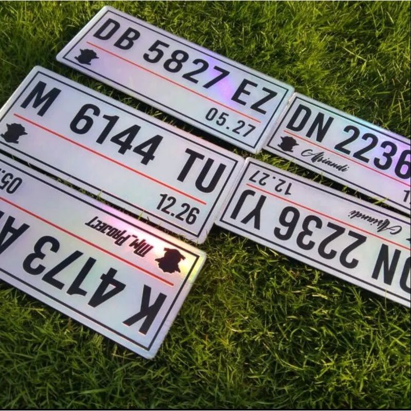 PLAT NOMOR HOLOGRAM TERBARU WARNA PUTIH DASAR (BAUD TANAM) | Lazada ...