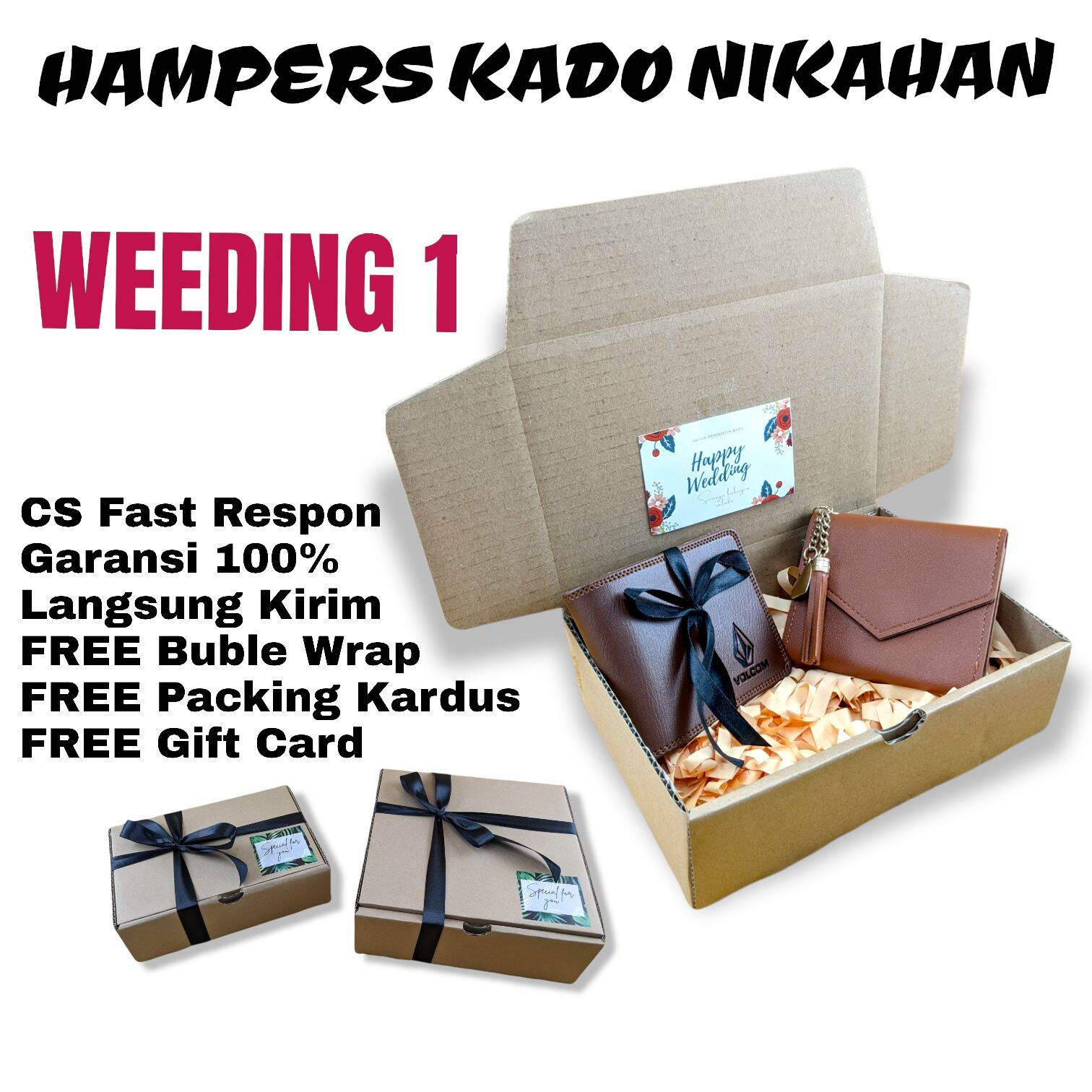 Kado Pernikahan Hampers Nikahan Gift Box Wedding Gift box Nikahan ...