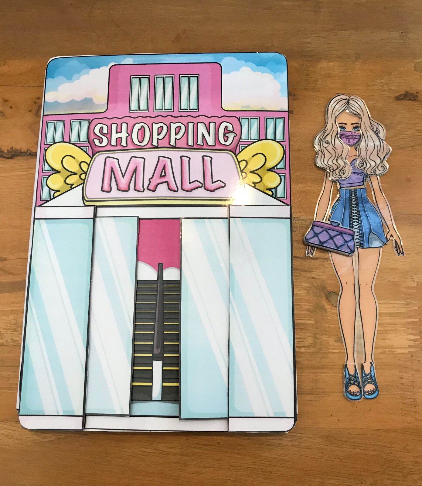 DIY Paper Doll House SHOPPING MALL Quiet Book (printable belum ...