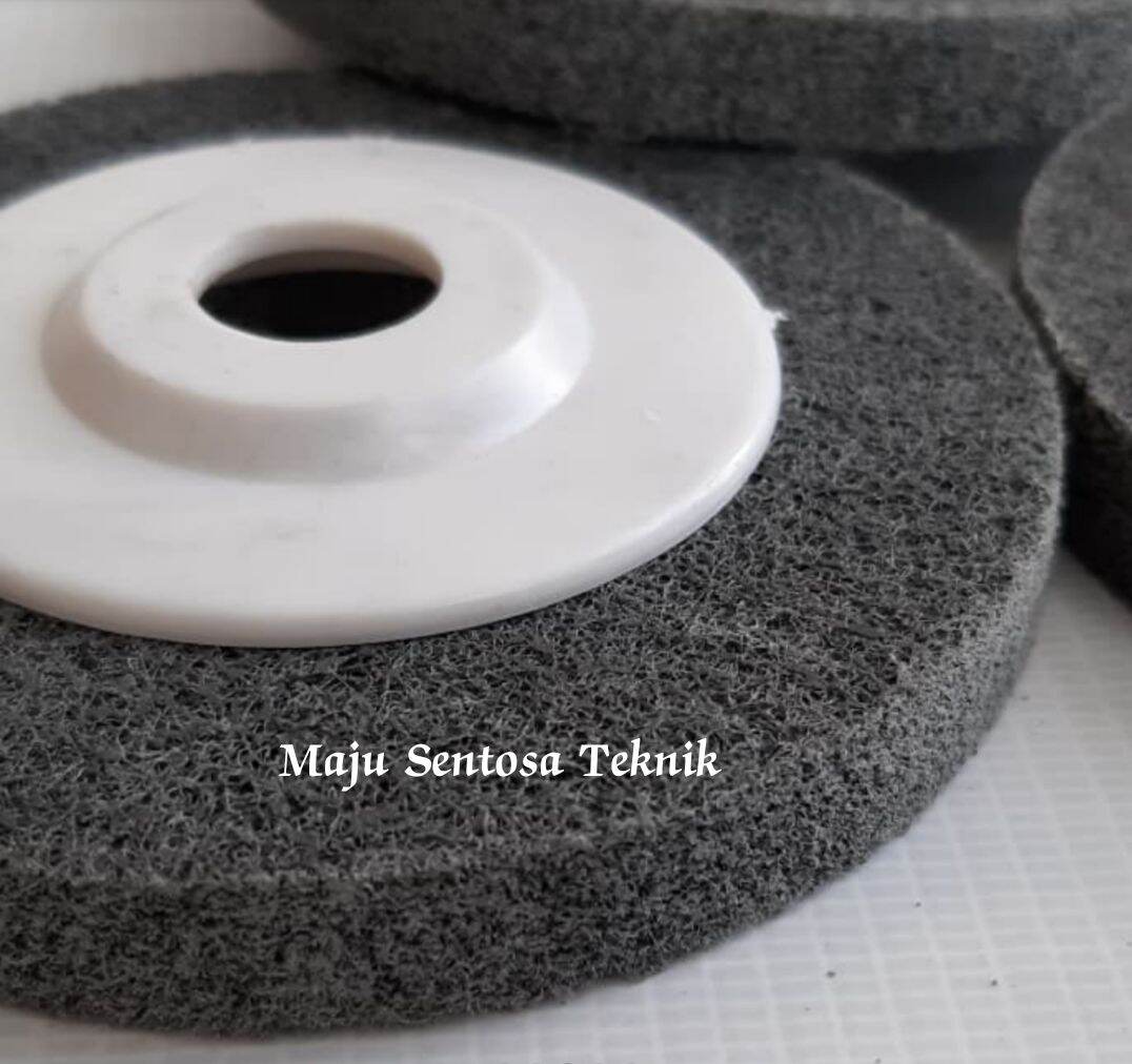 Mata gerinda Poles Stainless polishing non woven grey 4" | Lazada Indonesia