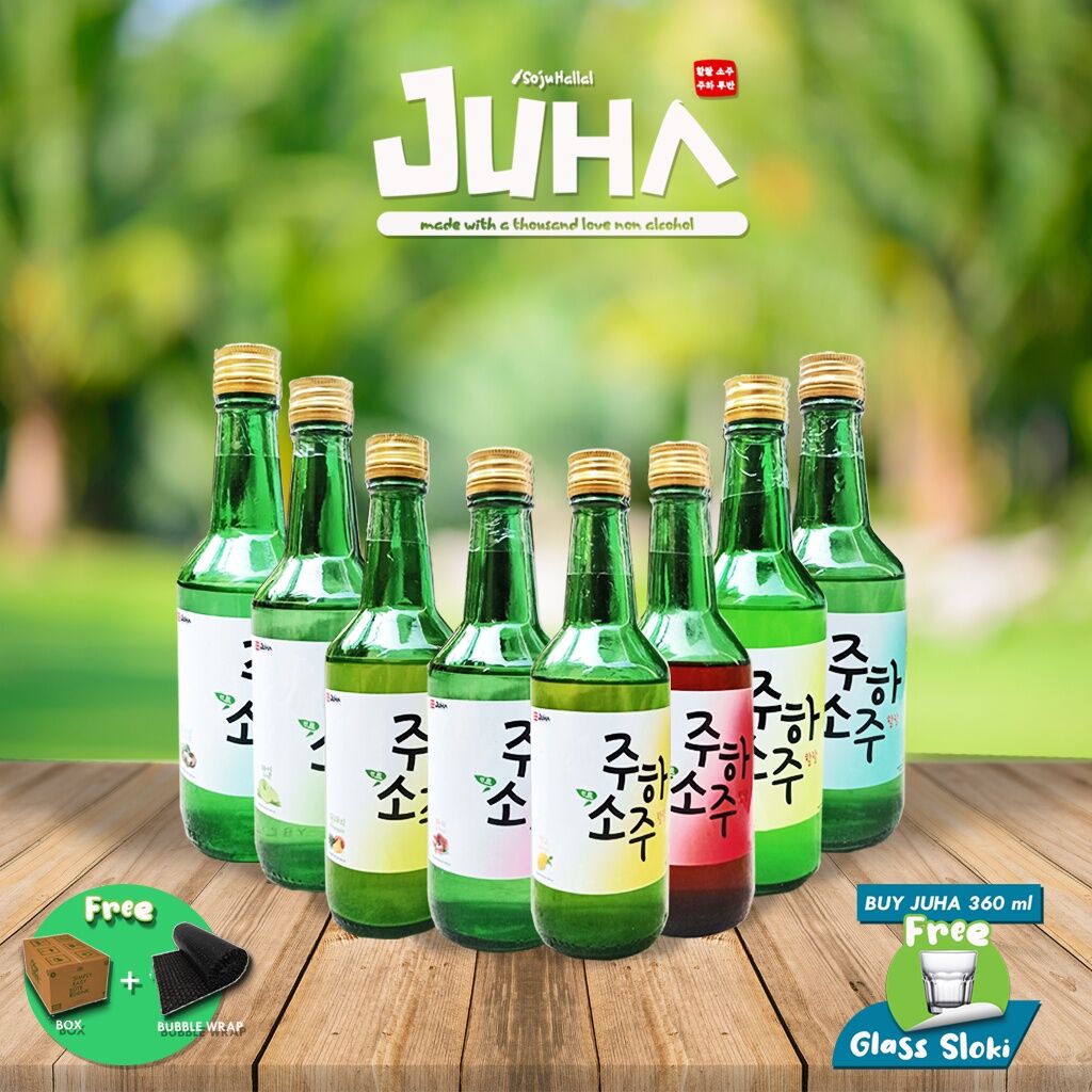 FREE GELAS | SOJU HALAL NON ALKOHOL Paket 2 Botol Campur 2 Rasa ...
