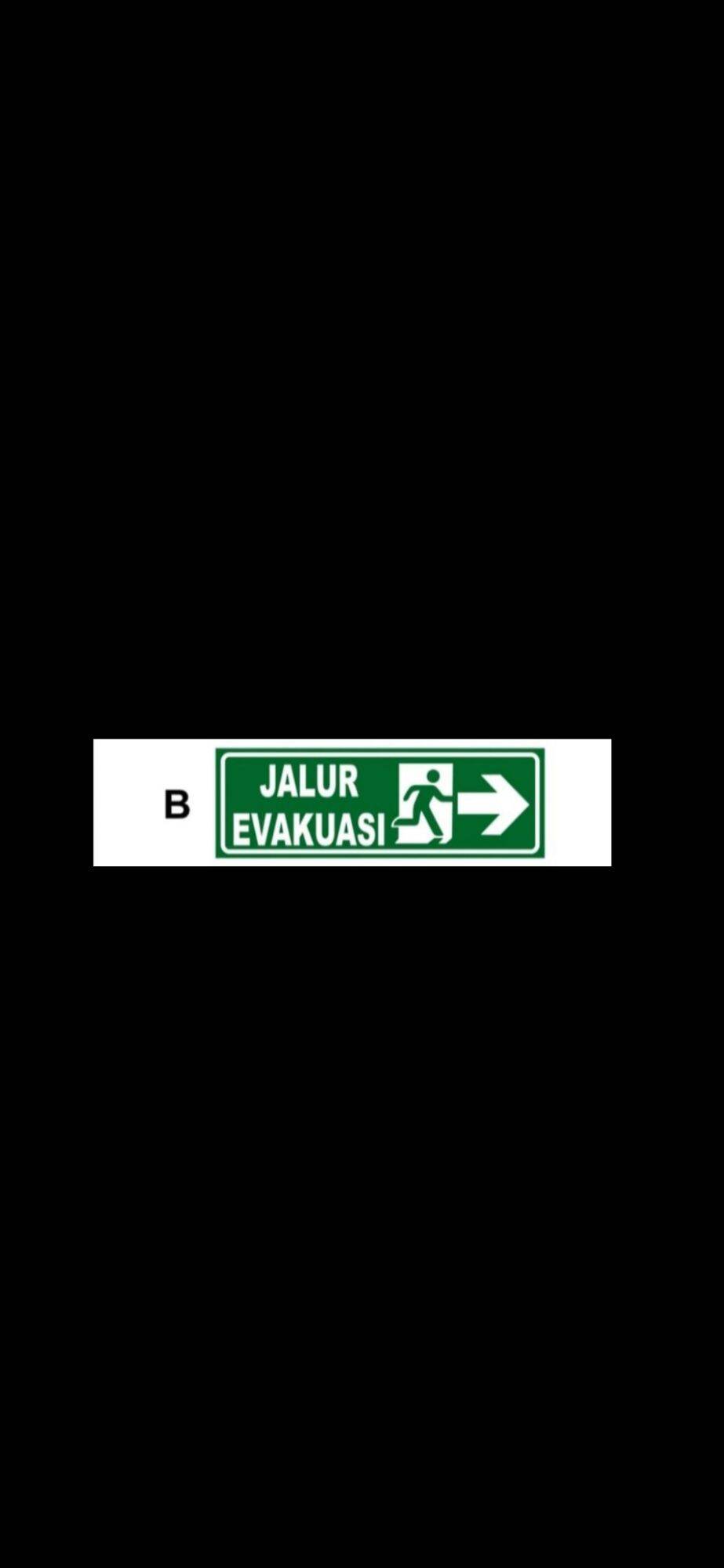 STIKER SIGN 10X30. JALUR EVAKUASI PANAH TANGGA KANAN KIRI. JALUR ...