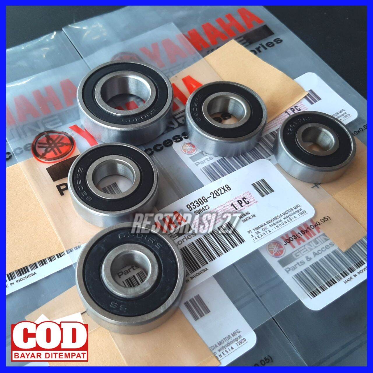 BEARING LAHER SATU SET RODA DEPAN BELAKANG DAN NAP GEAR YAMAHA MX KING ...