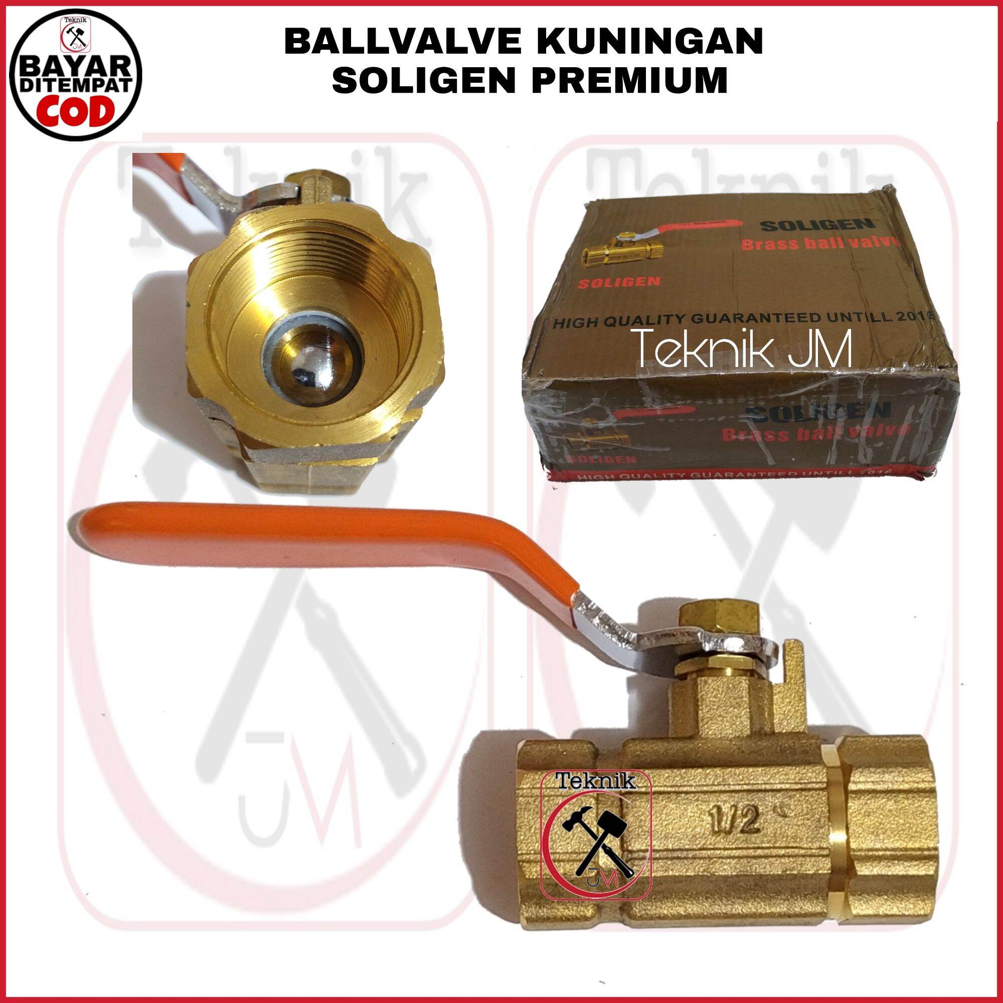 STOP KRAN KUNINGAN UKURAN [ 1/2 Inch ] SOLIGEN ORIGINAL - BALLVALVE ...