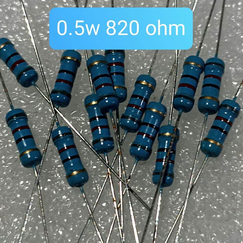 10BUAH RESISTOR 0.5W 820 OHM 0.5WATT 820 OHM SETENGAH WATT 820 OHM ...