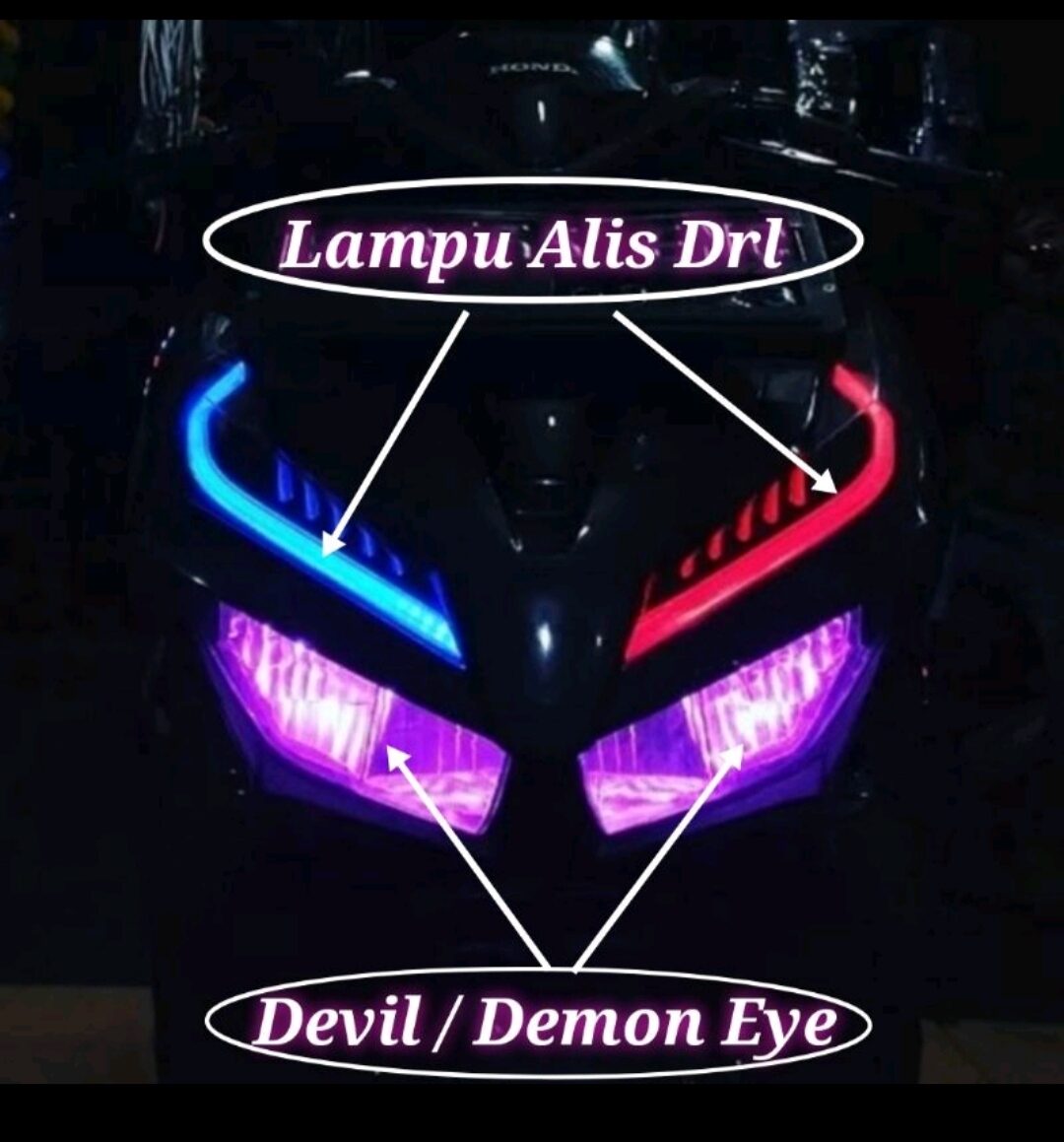 DEVIL EYES DEMON EYES LAMPU DEVIL MOTOR 12V 3 TITIK LED UNIVERSAL ...