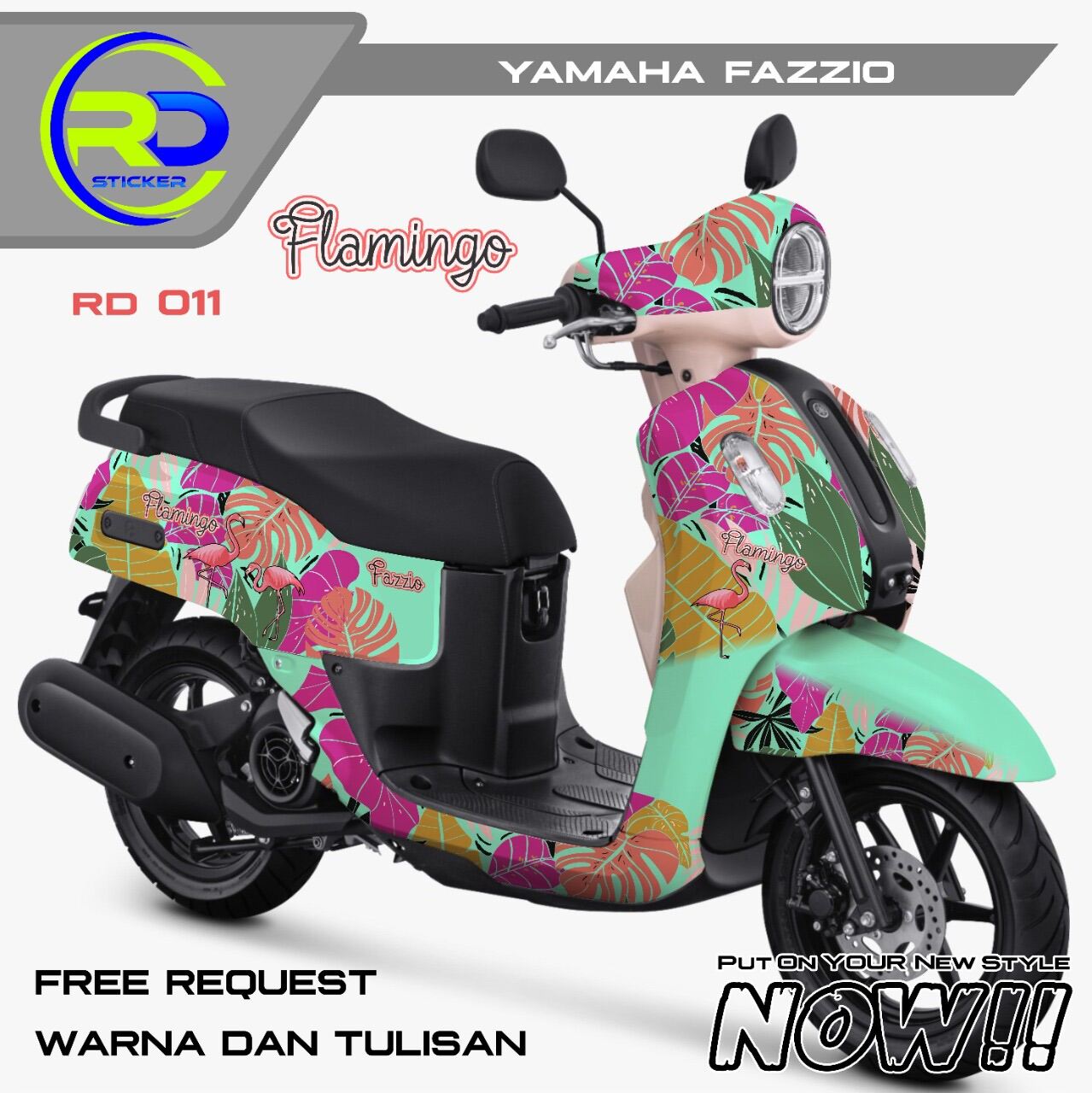 Decal Yamaha fazzio flamingo. Sticker fazzio full body | Lazada Indonesia